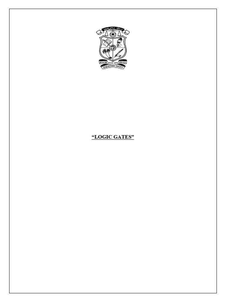 Logic Gates Project For Class XII | PDF | Logic Gate | Boolean Algebra