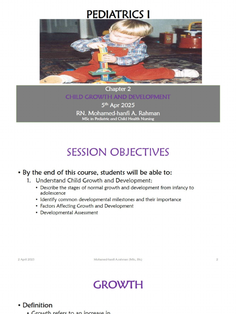 Stages of Child Growth and Development | PDF