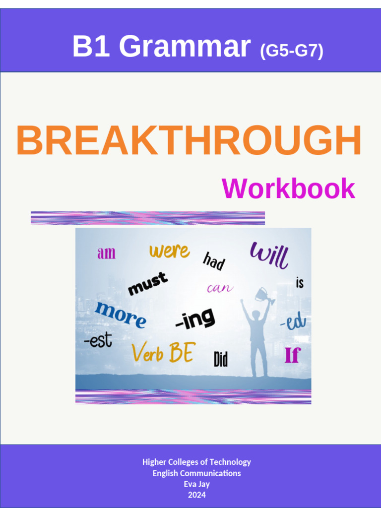 B1 Grammar BREAKTHROUGH - Workbook 4 April 2024 | PDF