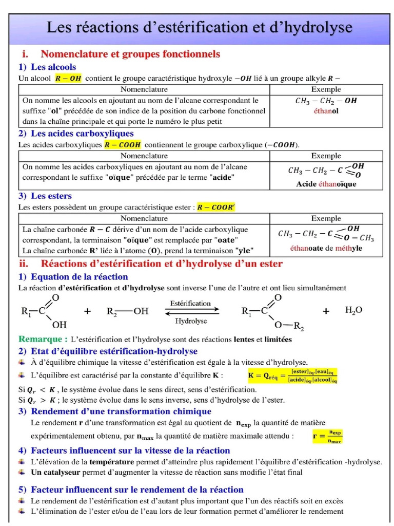 Résumé Chimie Organique | PDF