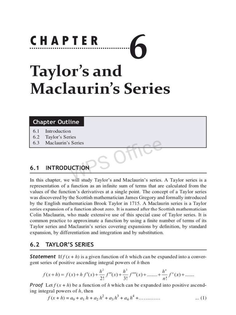 Mathématiques Taylor and Mac Laurin Series | PDF
