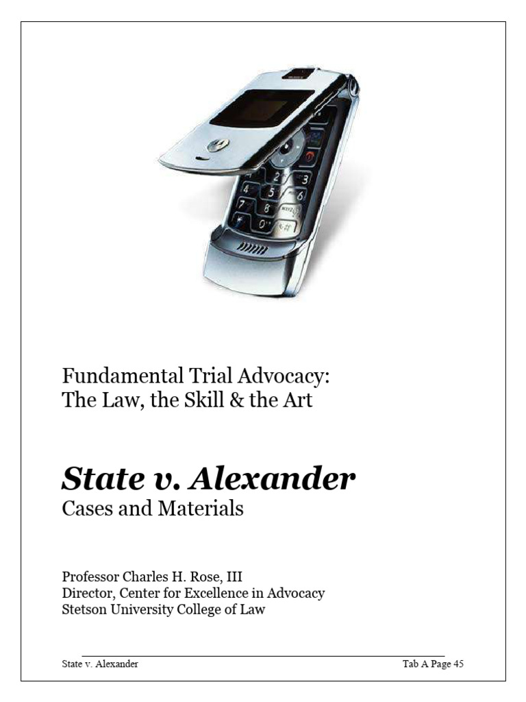 State V Alexander Oxford Version | PDF | Burden Of Proof (Law) | Reasonable Doubt