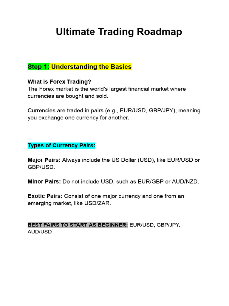Ultimate Trading Roadmap | PDF | Investing | Market (Economics)