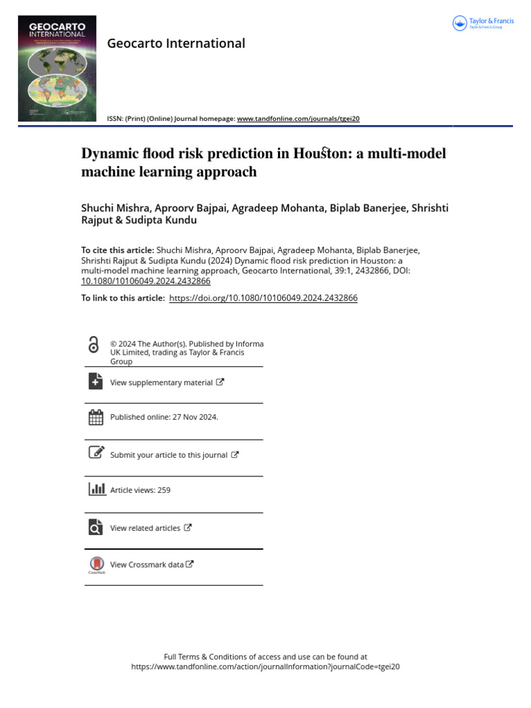 Dynamic flood risk prediction in Houston a multi-model machine learning ...