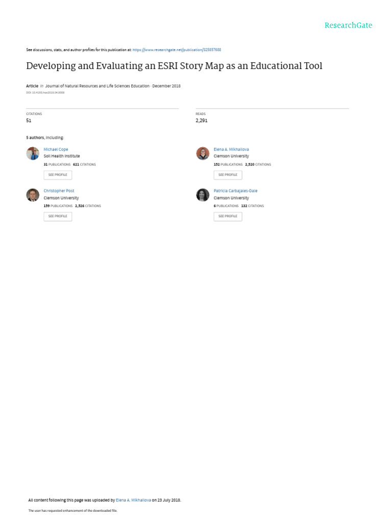 Developing and Evaluating An ESRI Story Map As An Educational Tool ...