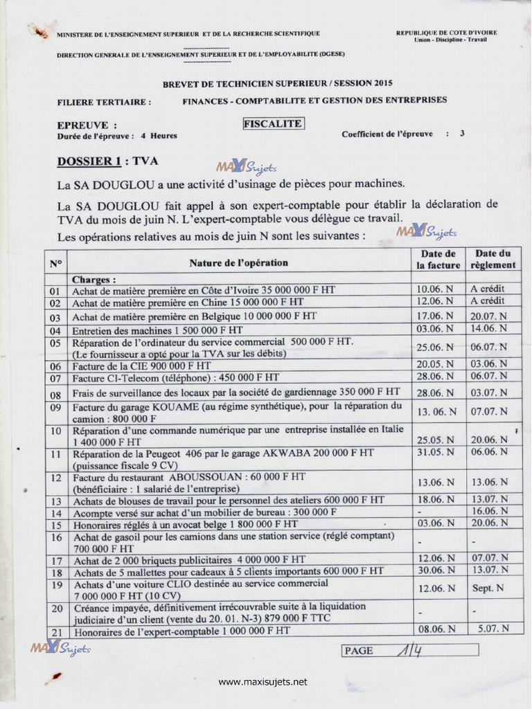 BTS - Finance-Comptabilite Et Gestion Des Entreprises | PDF