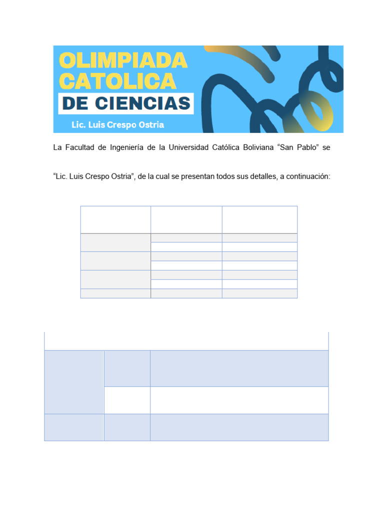 Convocatoria OCC2024 | PDF | Química | Energía potencial