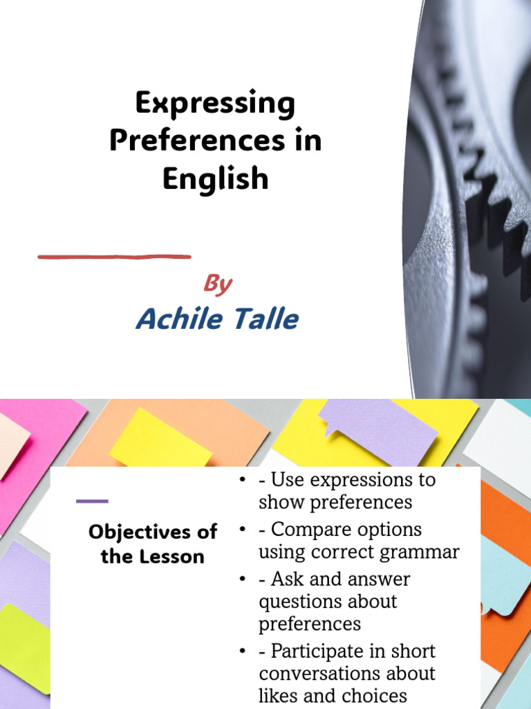 Expressing Preferences English | PDF