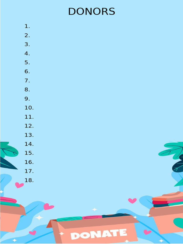 Donors-template | PDF