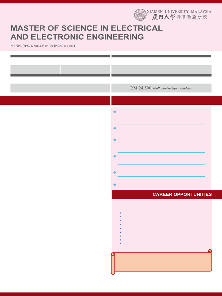 XMUM Master in EEE Final Version | PDF | Electrical Engineering ...