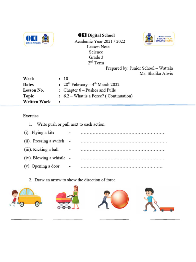 Homework - 1645976536-Gr 3 Science Lesson Note - Week 10 | PDF