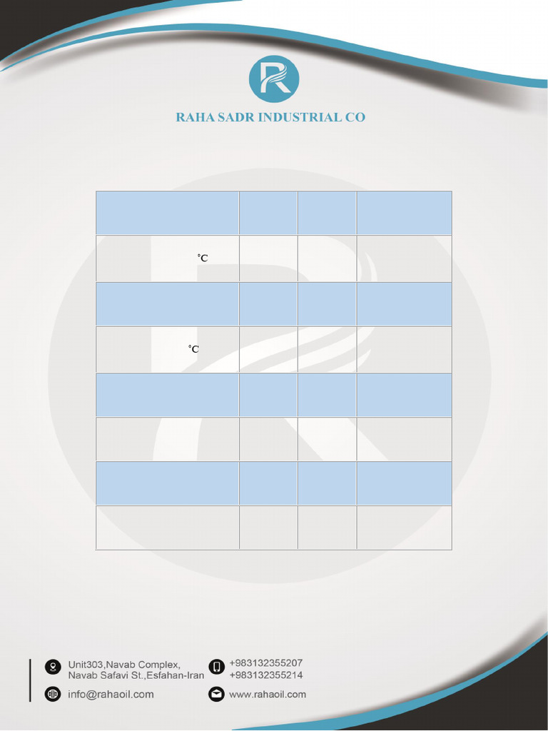 RAHA Oil SN 500 Specifications | PDF