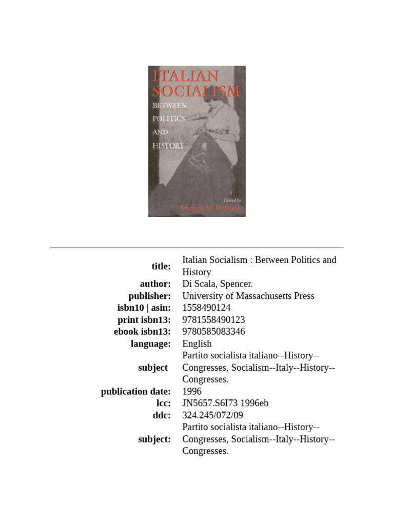 Italian Socialism: History and Politics | PDF | Socialism | Ideologies