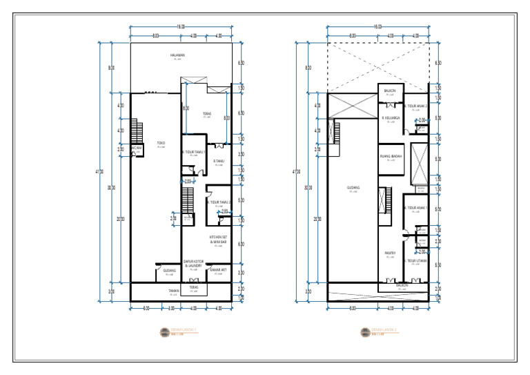 Denah Ruko 2 Lantai Kaltim | PDF
