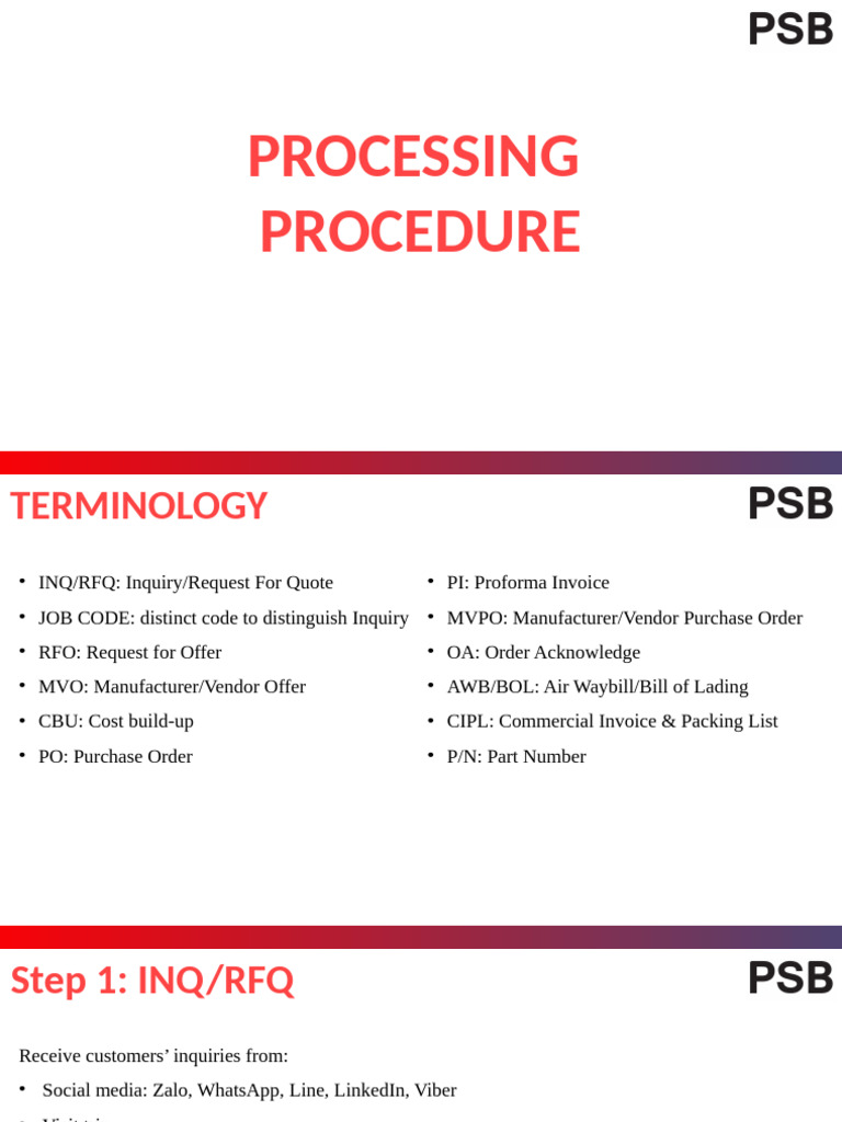 Training - PSM Procedure | PDF | Customs | Interest