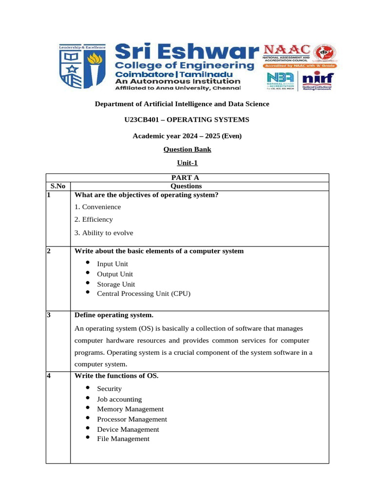 QBank | PDF | Thread (Computing) | Process (Computing)