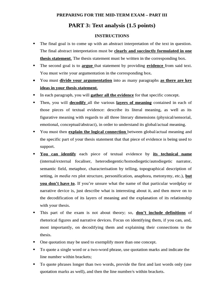 Mock Exam Part III Mid-Term Exam 2025 | PDF | Semantics | Metaphor