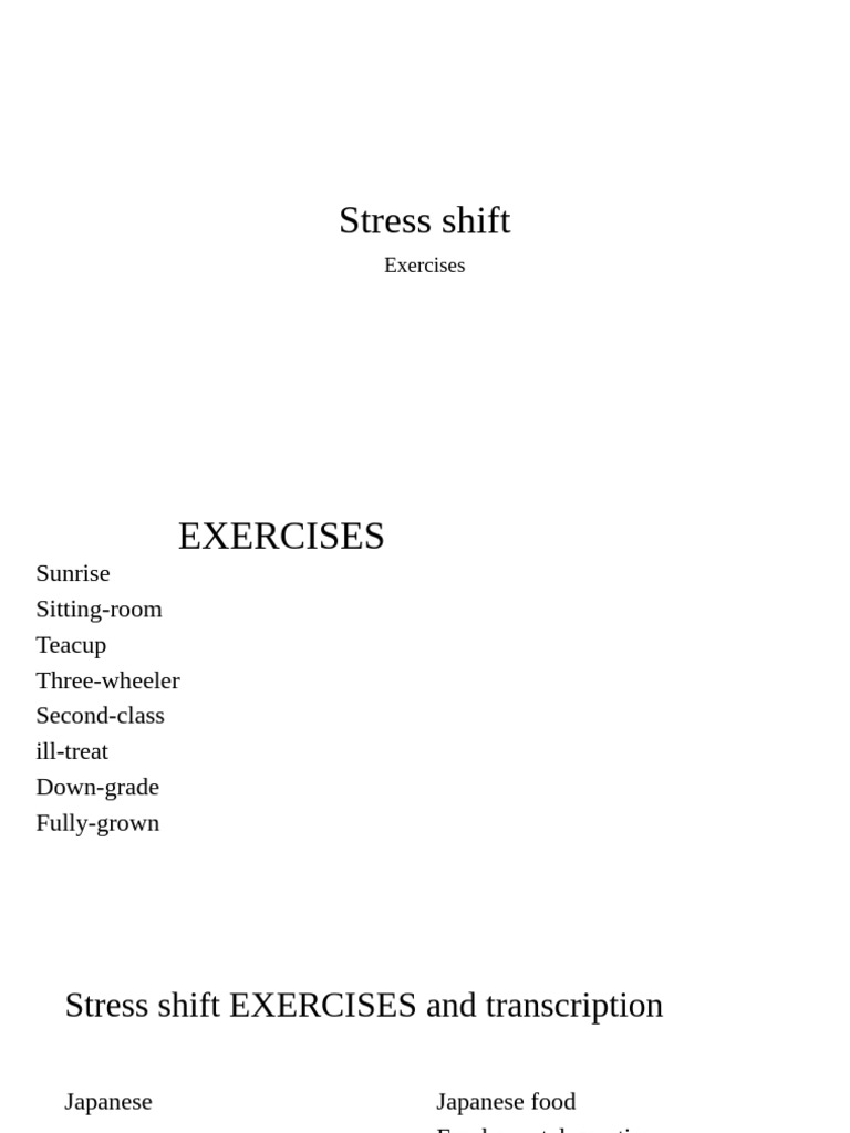 4 Stress ShiftEGELA | PDF