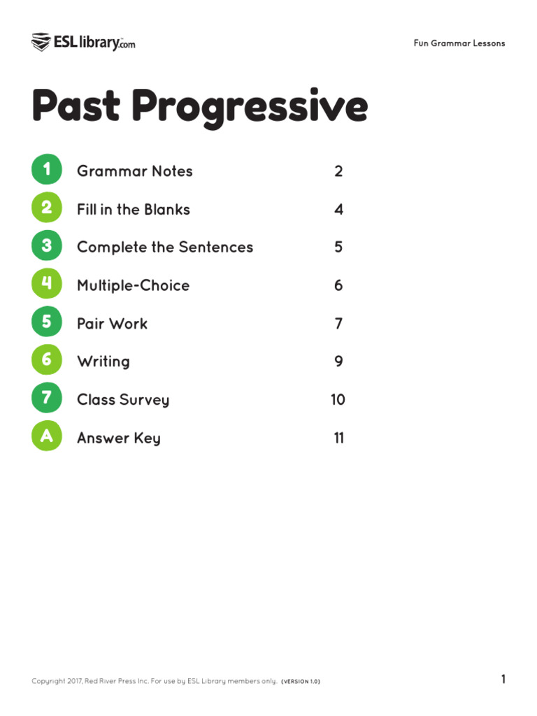 116 Past-Progressive US | PDF