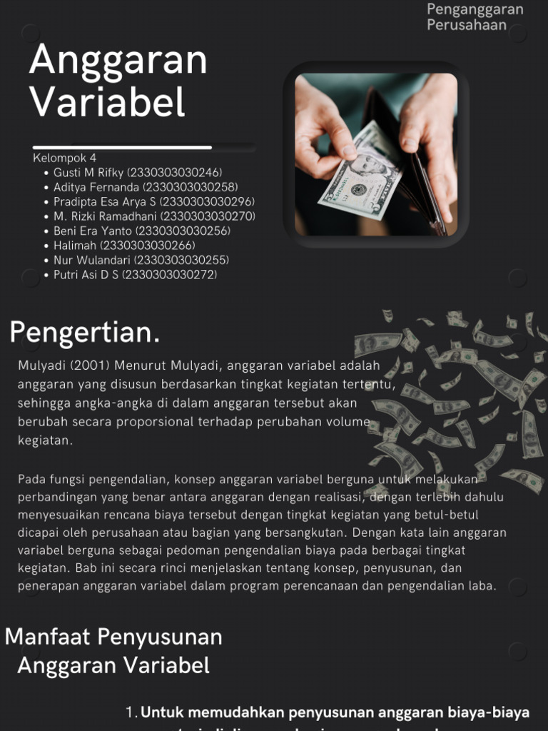 Kelompok 4 Anggaran Variabel | PDF