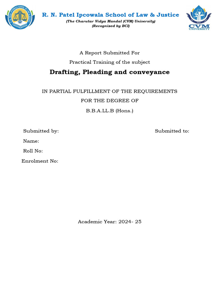 Cover page DPC | PDF
