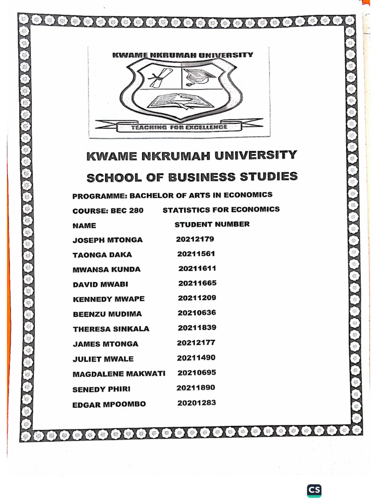 280 Group Assignment | PDF