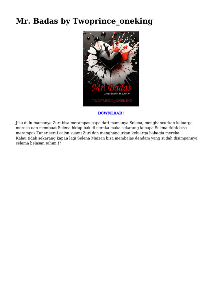 Mr. Badas by Twoprince Oneking (SFILE | PDF