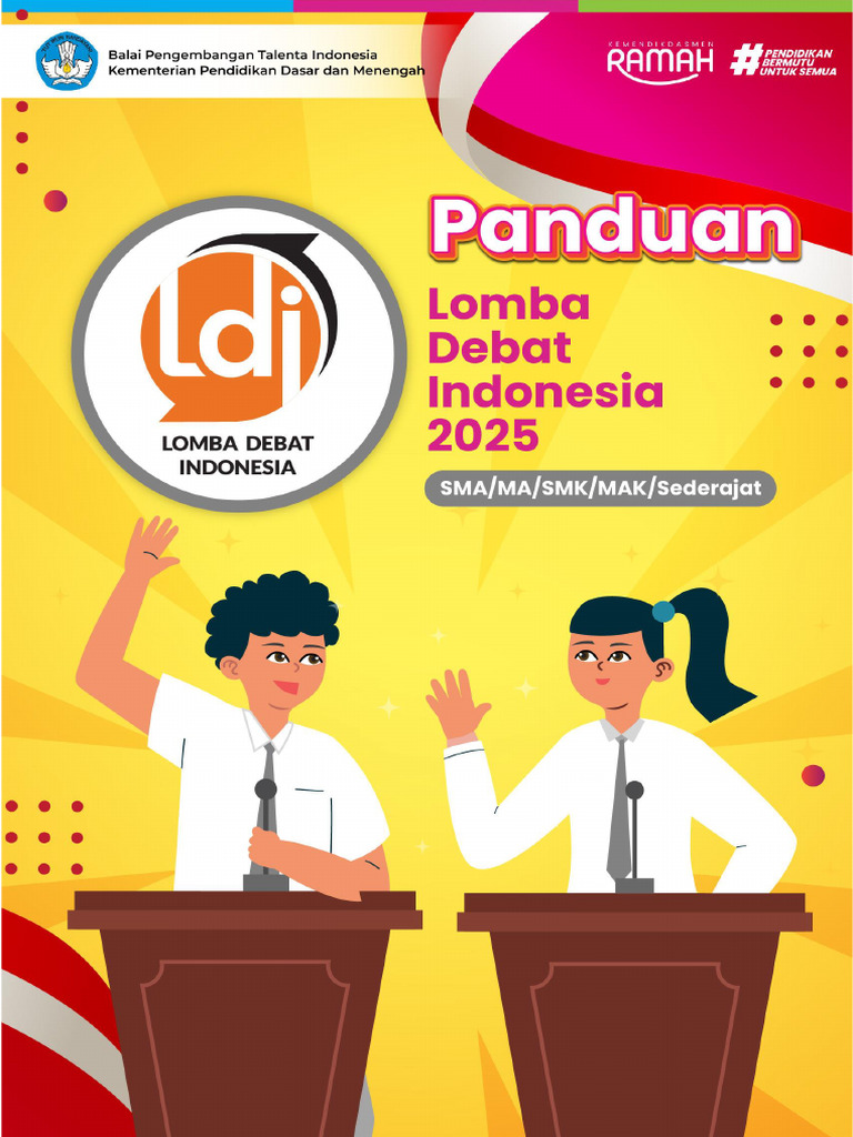 Panduan Pelaksanaan Lomba Debat Indonesia (LDI) 2025 | PDF