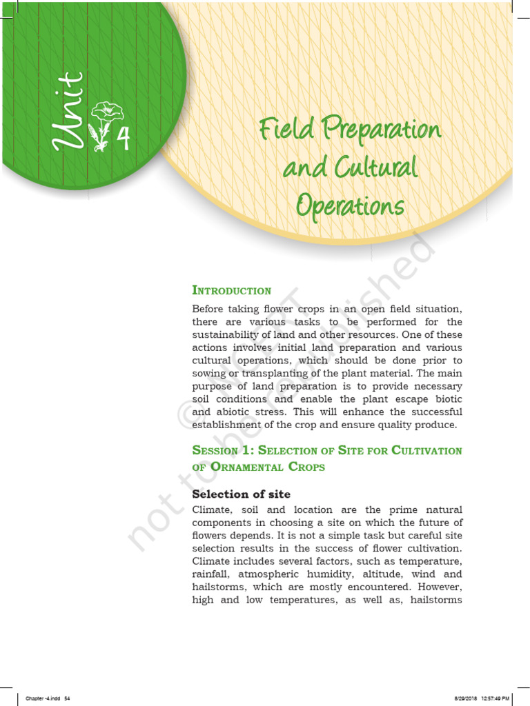 Flower Crop Cultivation Guide | PDF | Soil | Ph