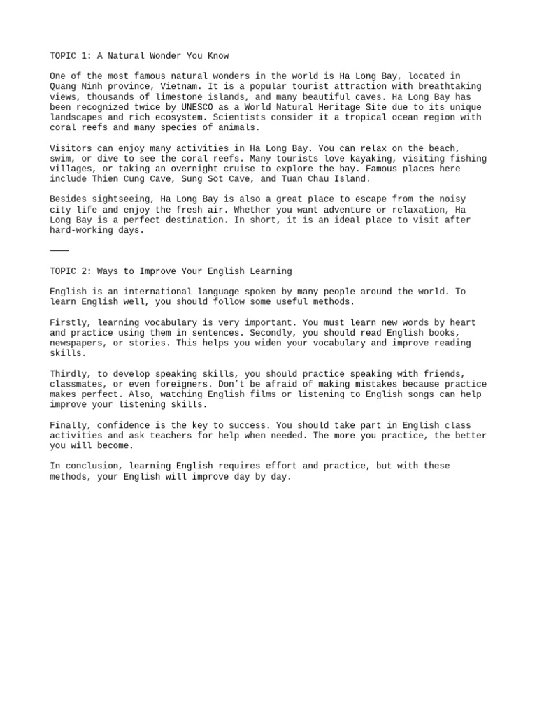 English Topics | PDF