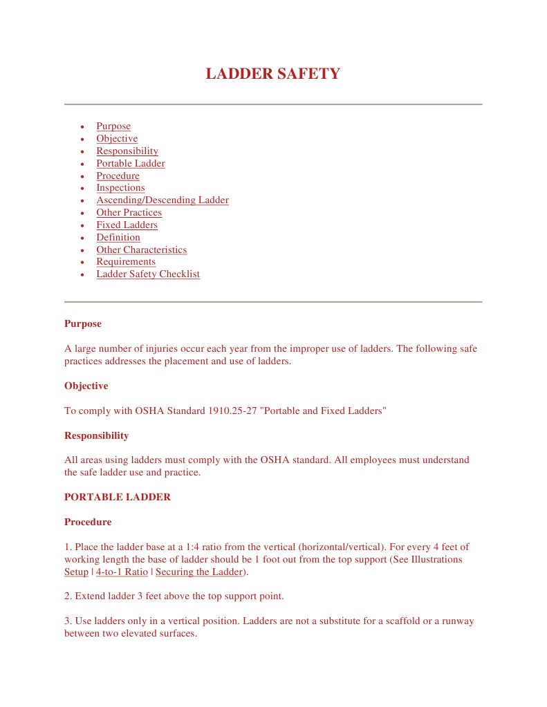 Ladder Safety | PDF | Ladder | Scaffolding