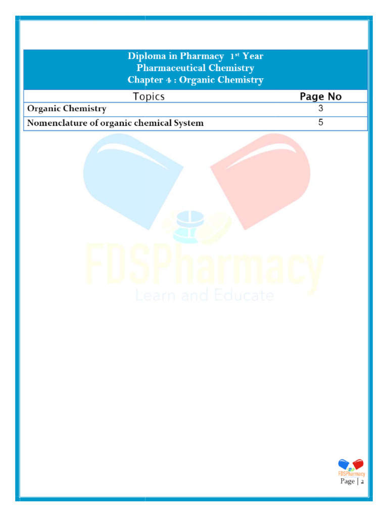 Pharmaceutical Chemistry Chapter 4 Notes - FDS Pharmacy | PDF