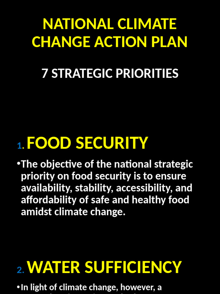 National Climate Change Action Plan_7 Strat Prio | PDF