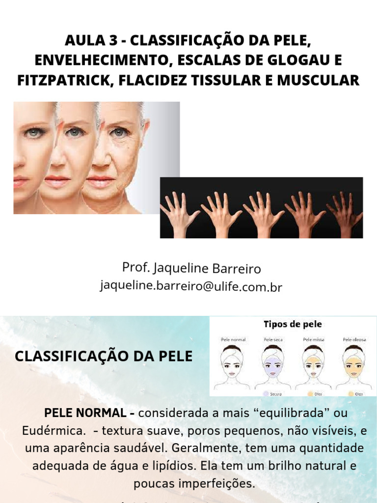 Classificação de Pele: Glogau e Fitzpatrick | PDF | Protetor solar