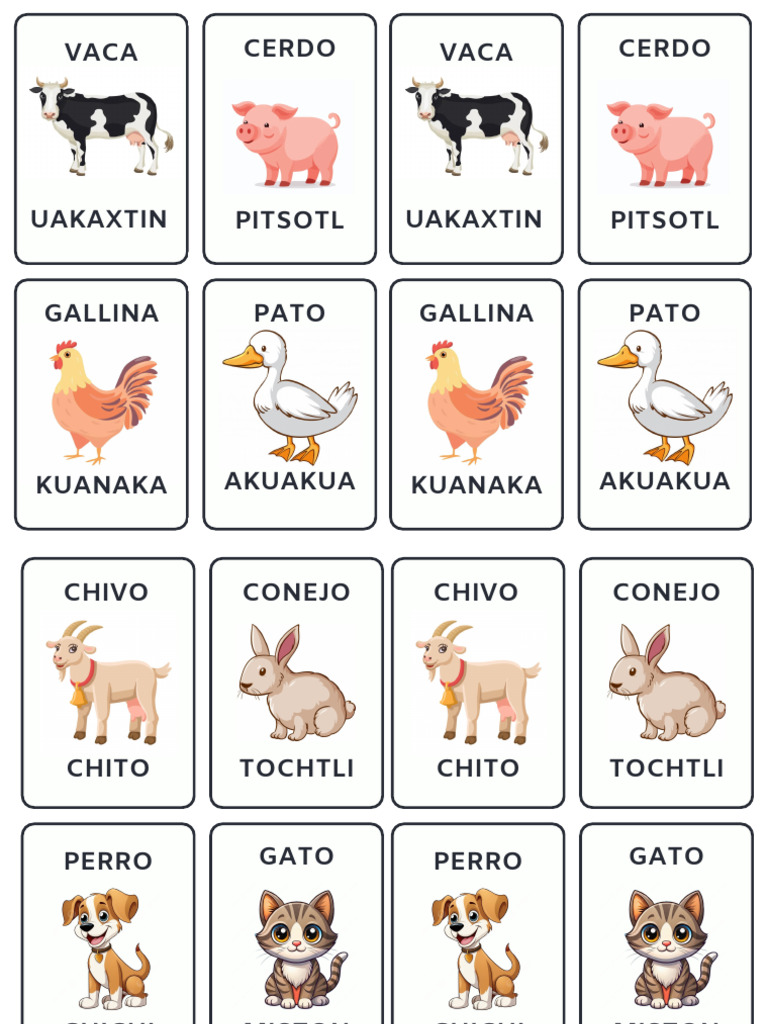 memorama animales | PDF