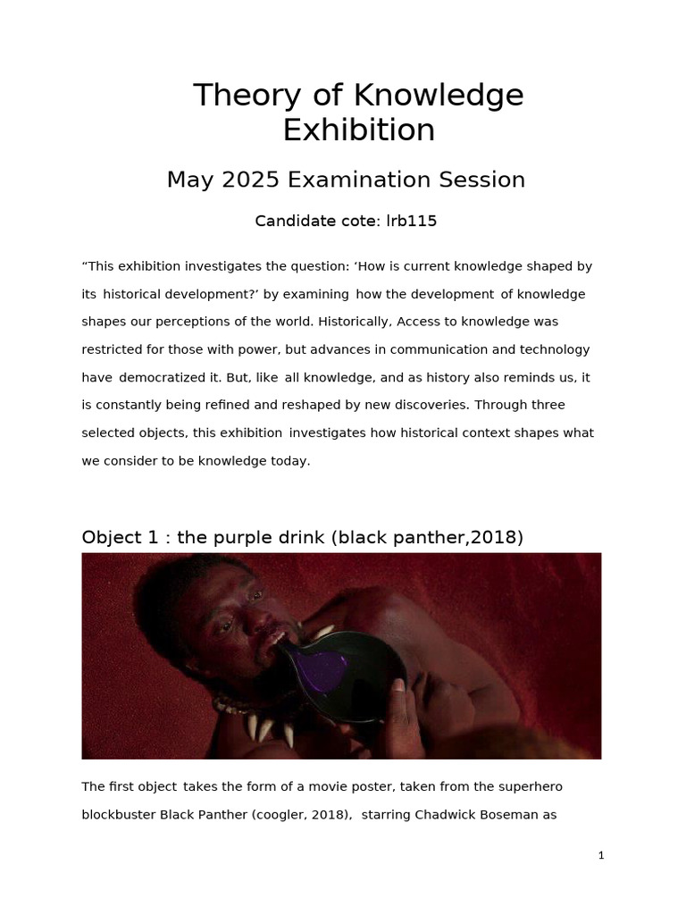Theory of Knowledge Exhibition Final | PDF | Aviation | Bible