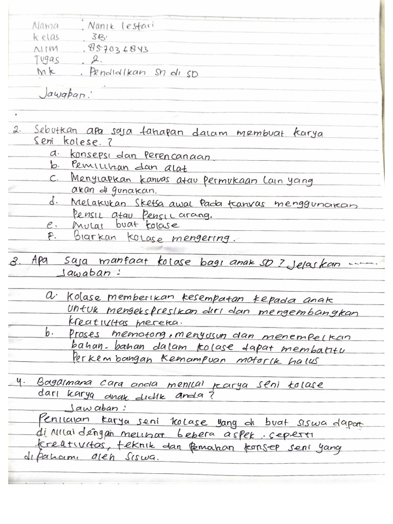 TUGAS 2 SENI (NANIK LESTARI) | PDF