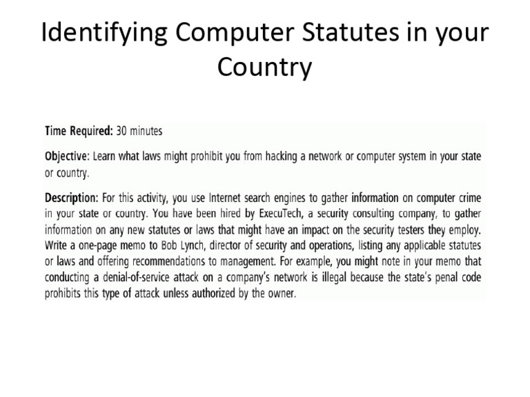 Activity-3-Identifying Computer Statutes in your Countr | PDF