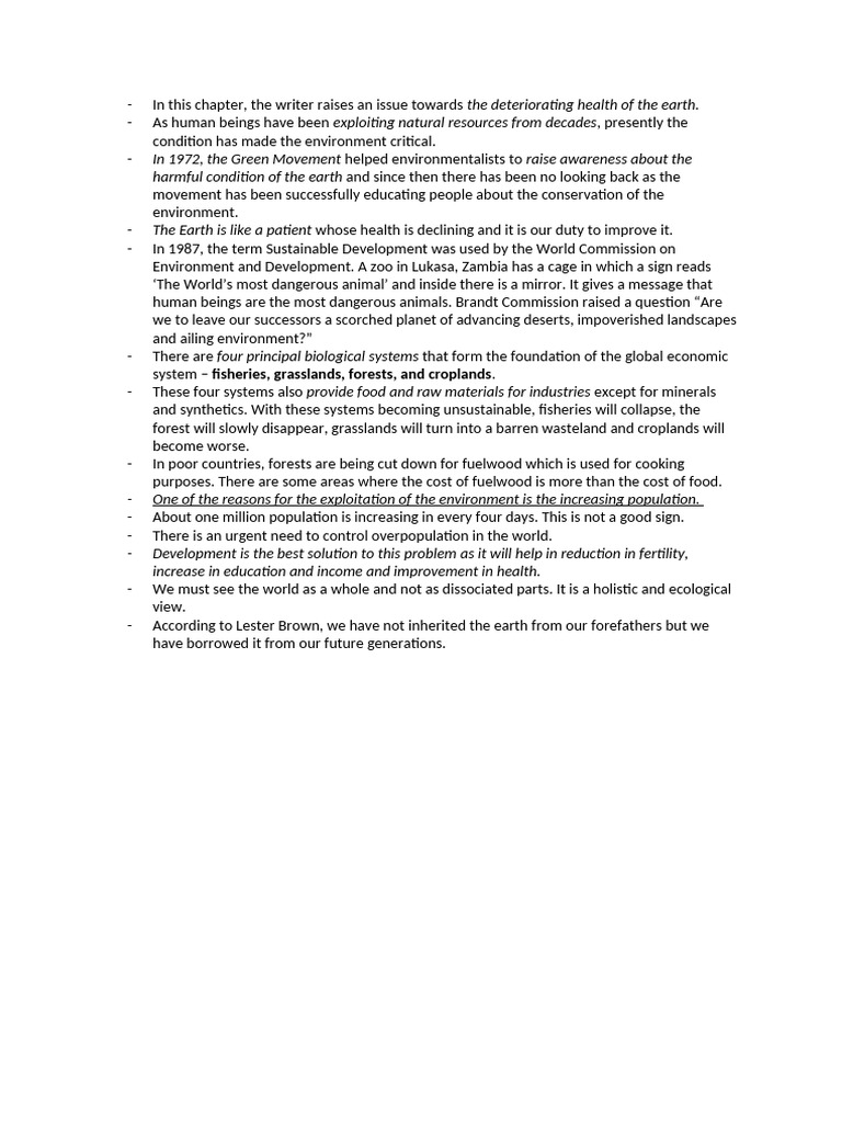 The Ailing Planet | PDF