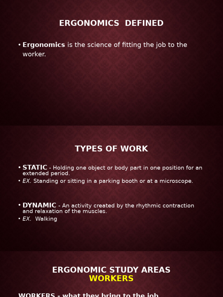 Factory Worker Ergomomics | PDF