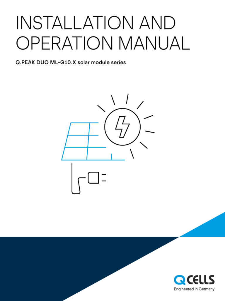 Q.PEAK DUO ML-G10.X Installation Manual | PDF | Solar Panel ...