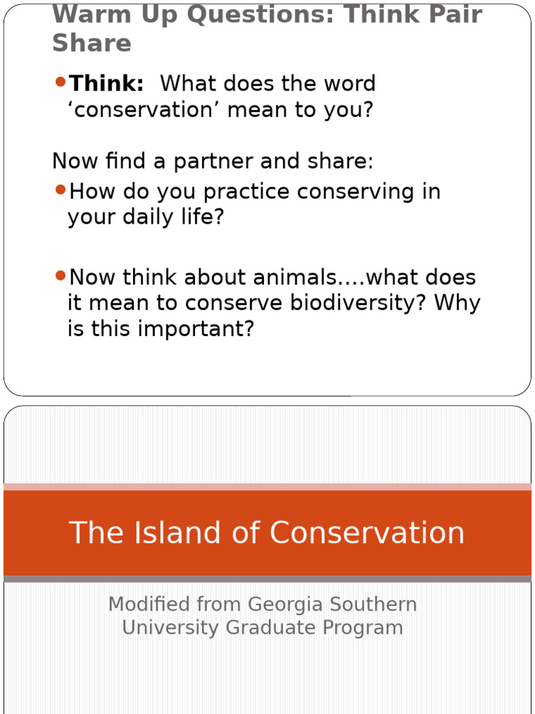 The Island of Conservation | PDF | Endangered Species | Conservation ...