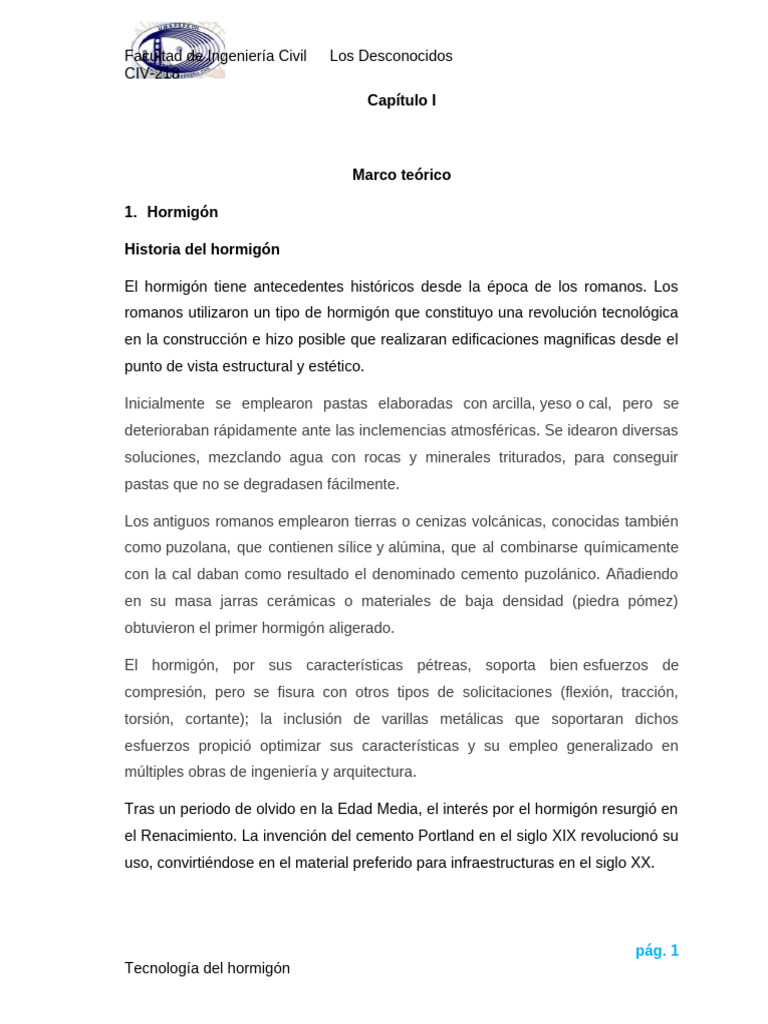 Proyecto Ceniza - de - Madera CAP 1-1 | PDF | Hormigón | Cemento