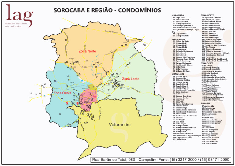 Mapa de Bairros de Sorocaba | PDF