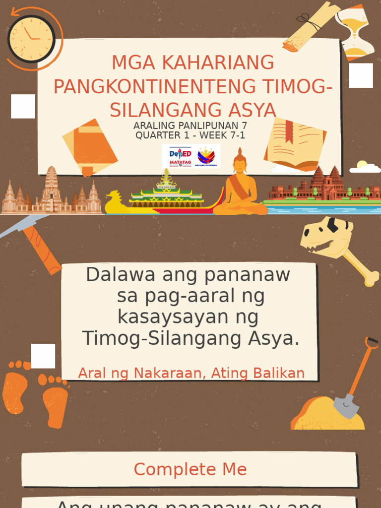 Ap7 q1 Week 7-1 Mga Kahariang Pangkontinenteng Timog-Silangang Asya | PDF