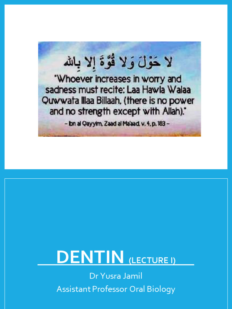 Understanding Dentin: Structure and Composition | PDF | Dentin | Human ...