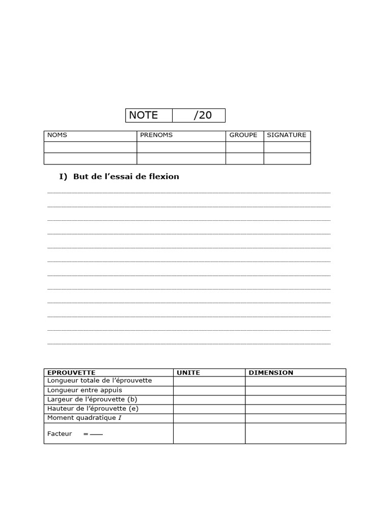 Tp Rdm Compte Rendu | PDF