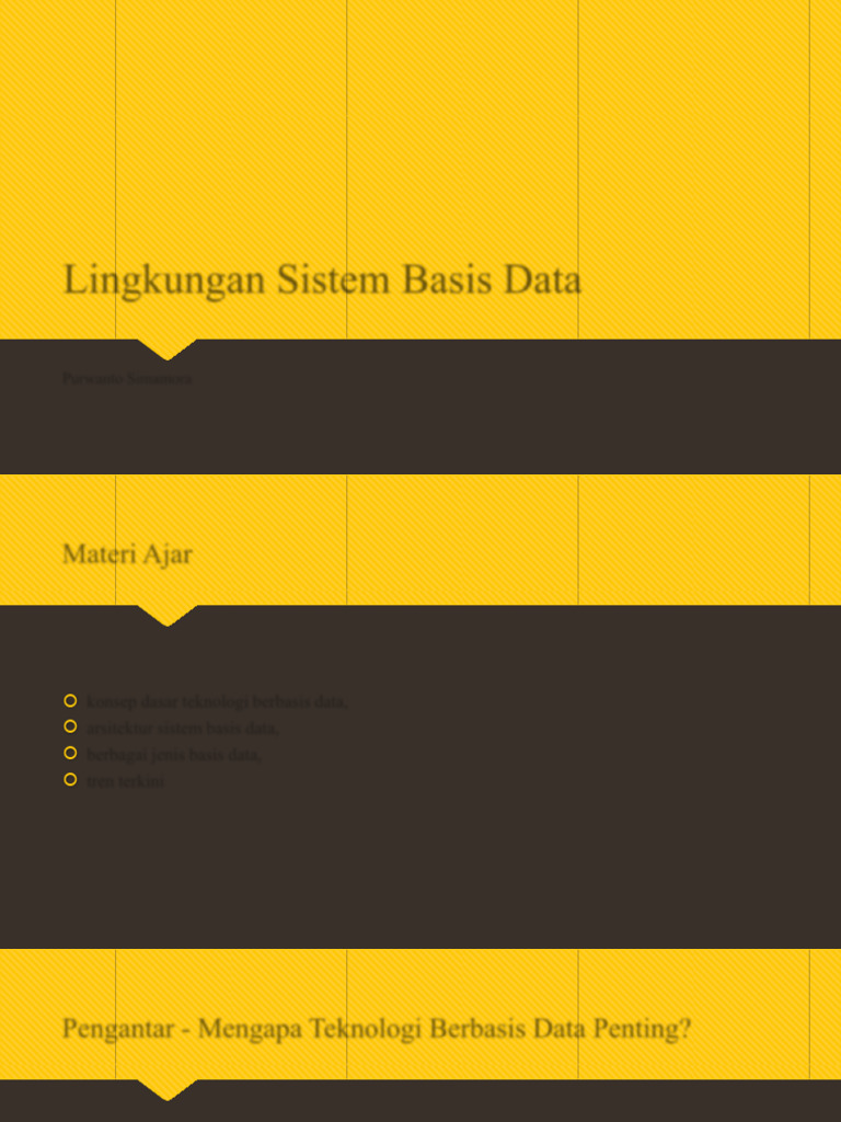 Pertemuan 2 Lingkungan Sistem Basis Data | PDF