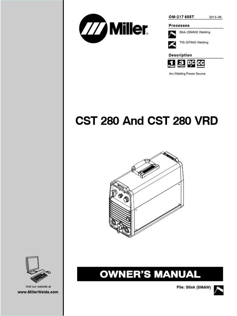 CST 280 Welding Machine Manual | PDF | Welding | Construction