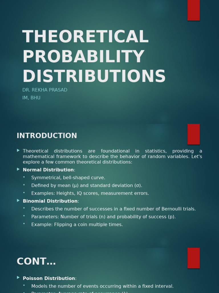 Theoretical Probability Distributions | PDF | Normal Distribution | Probability Distribution